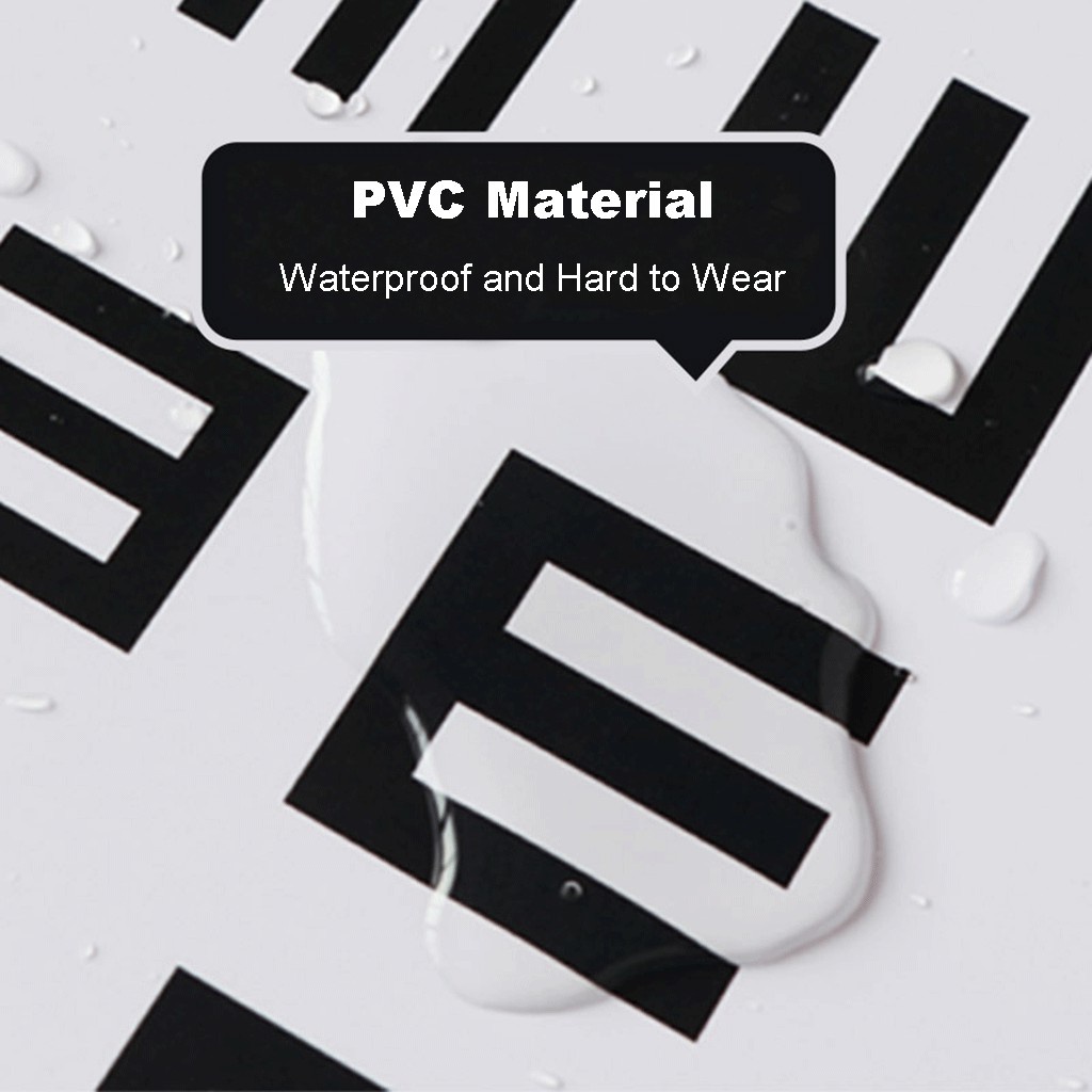 Waterproof PVC Snellen Eye Chart with Height Measure Ruler Wall Sticker ...