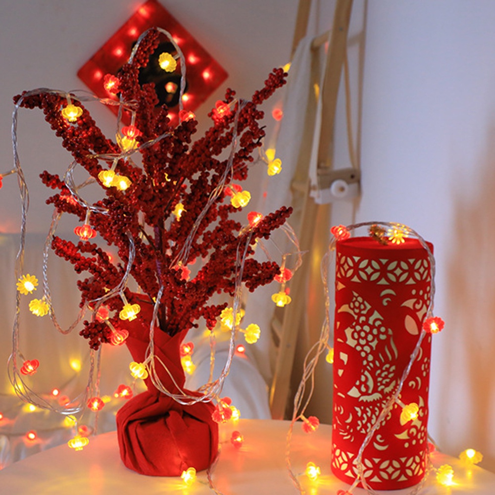 Spring Festival Lanterns Flashing Light Strings Red Lantern Pendants ...