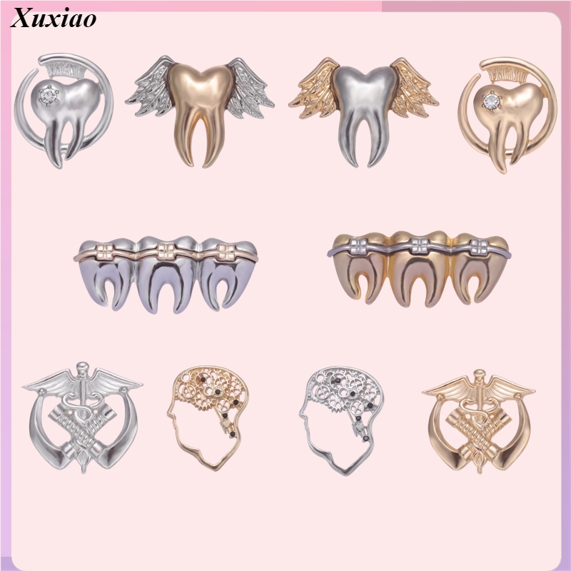 Cartoon Fun Tooth Enamel Brooch Brain Wings Enamel Pin Souvenir ...