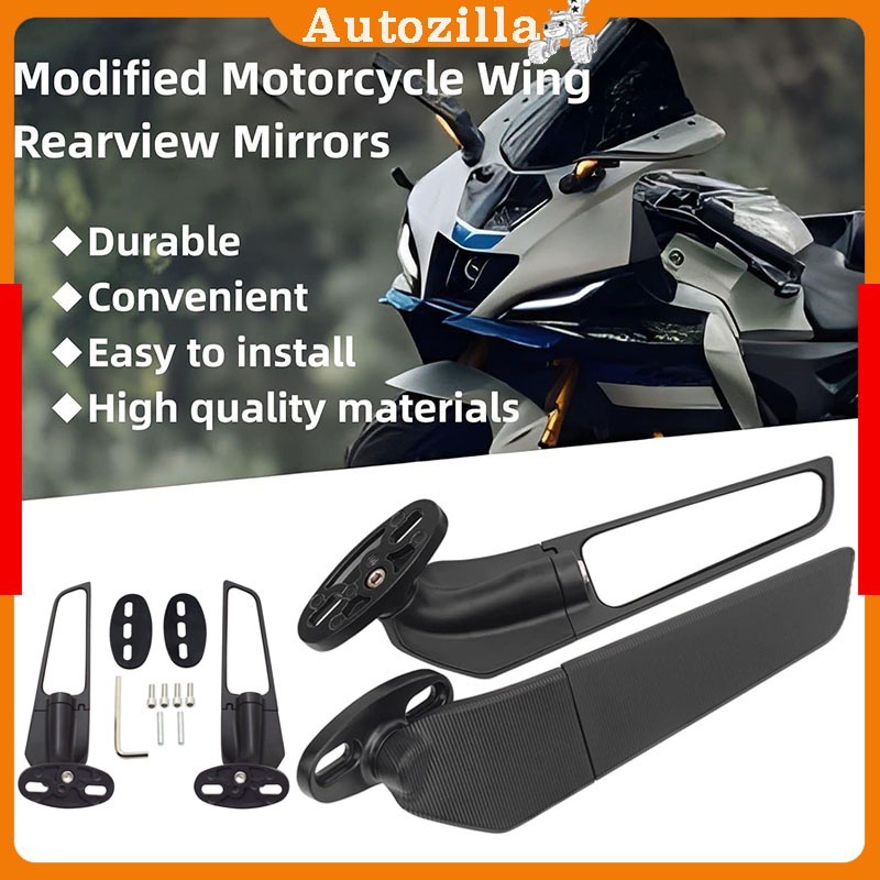 【24H Shipping】Winglet Side Mirror Kawasaki Ninja Honda CBR Yamaha R15 ...