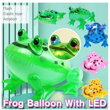 Inflatable Shining Eyes Cartoon Frog Green Frogs Toy Festival Party Decor Toys Children Jumping ...