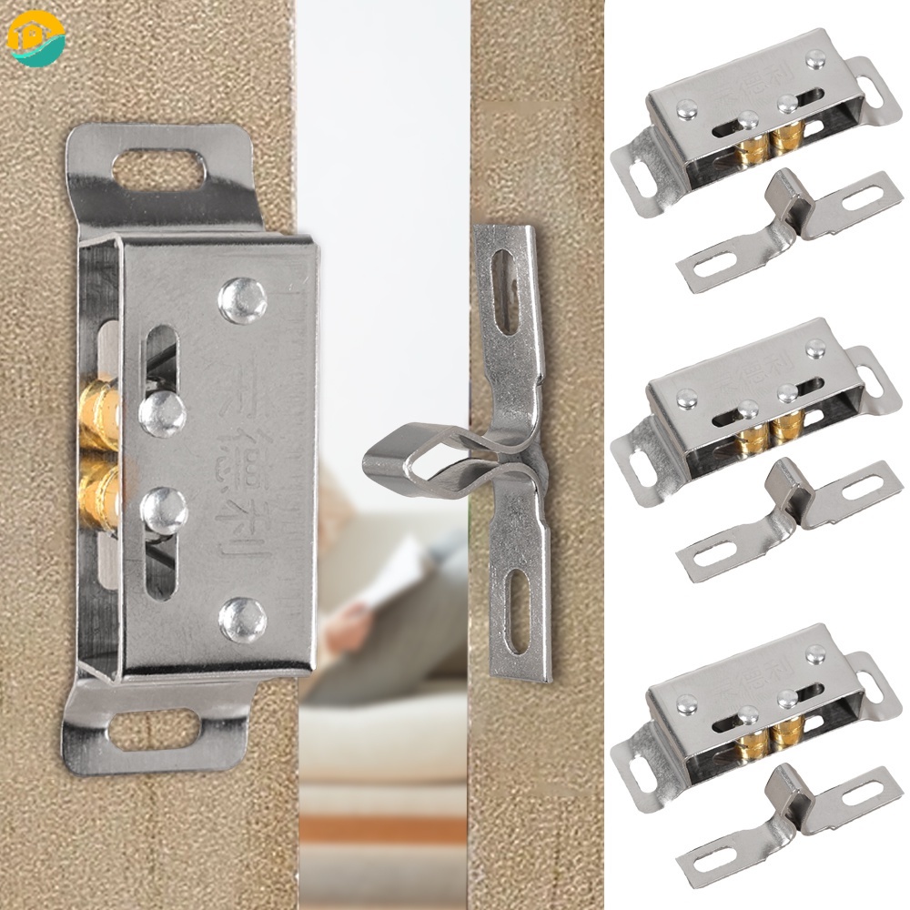 2/4/6Sets Door Clip Buckle Double Roller Touch Beads Cabinet Door ...