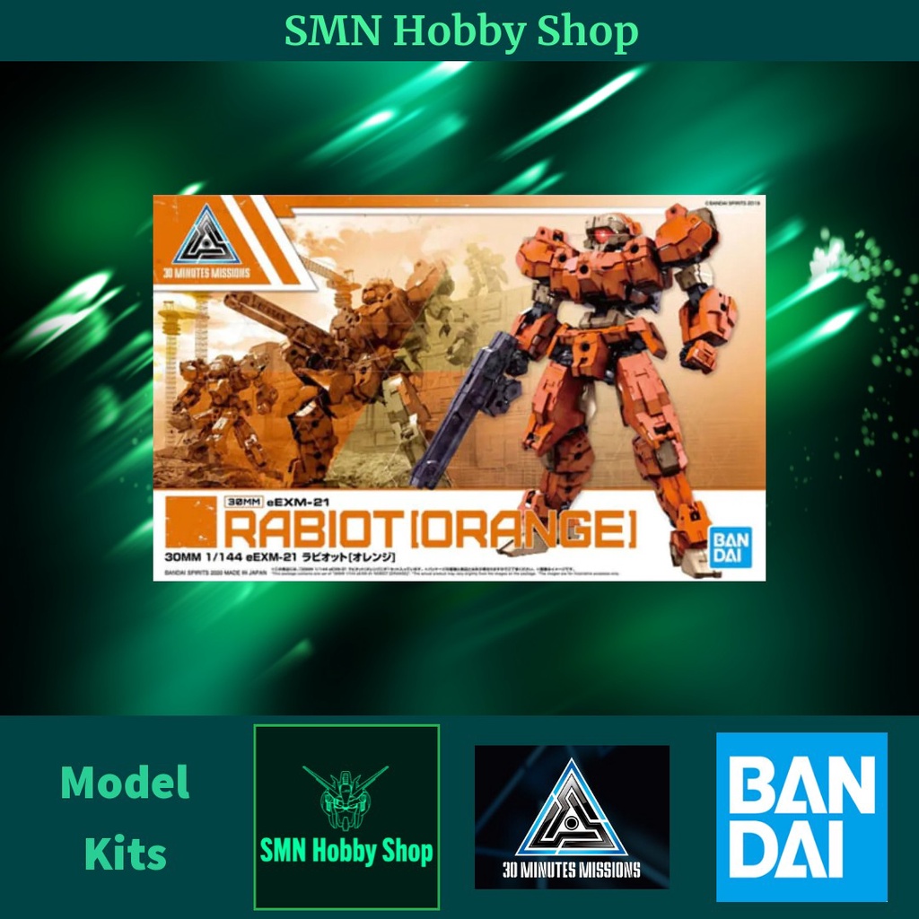 30MM 1/144 eEXM-21 Rabiot Orange 024 Toys Plastic Model Kit [30MM 30 Minute Mission] (Bandai ...