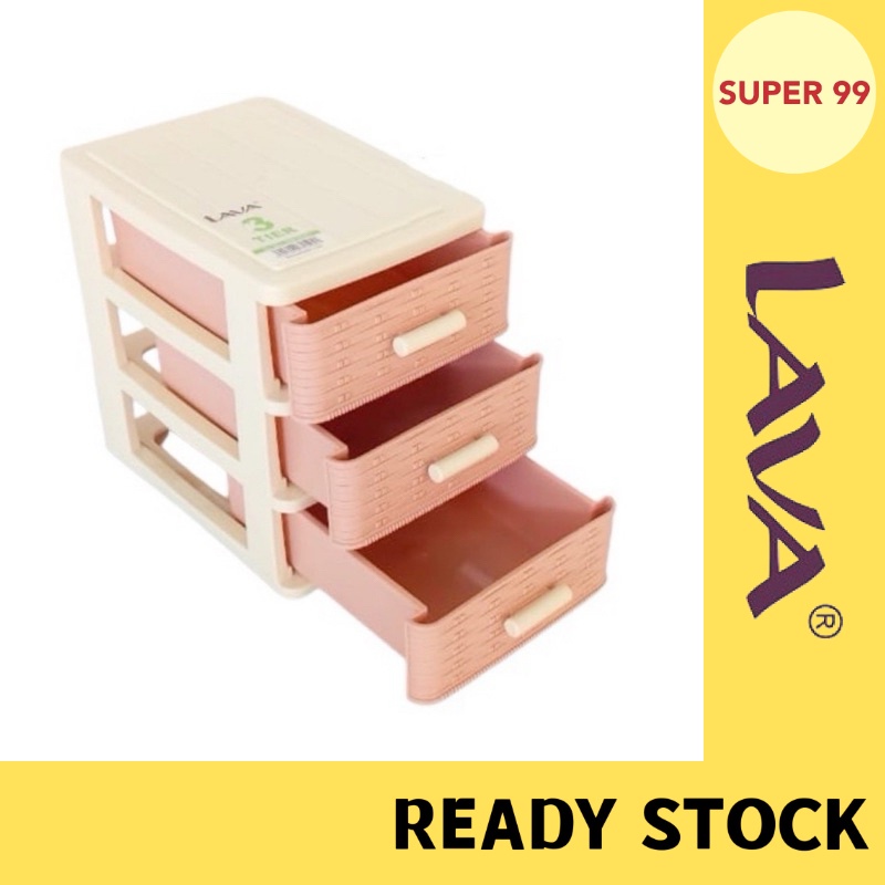 LAVA A5 Drawer Plastic Drawer / Mini Cabinet Storage Box Drawer Laci ...