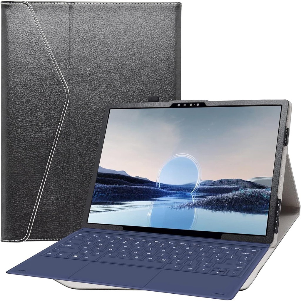 Case for Dell XPS 13 2-in-1 9315,PU Leather Folio 2-Folding Stand Cover ...