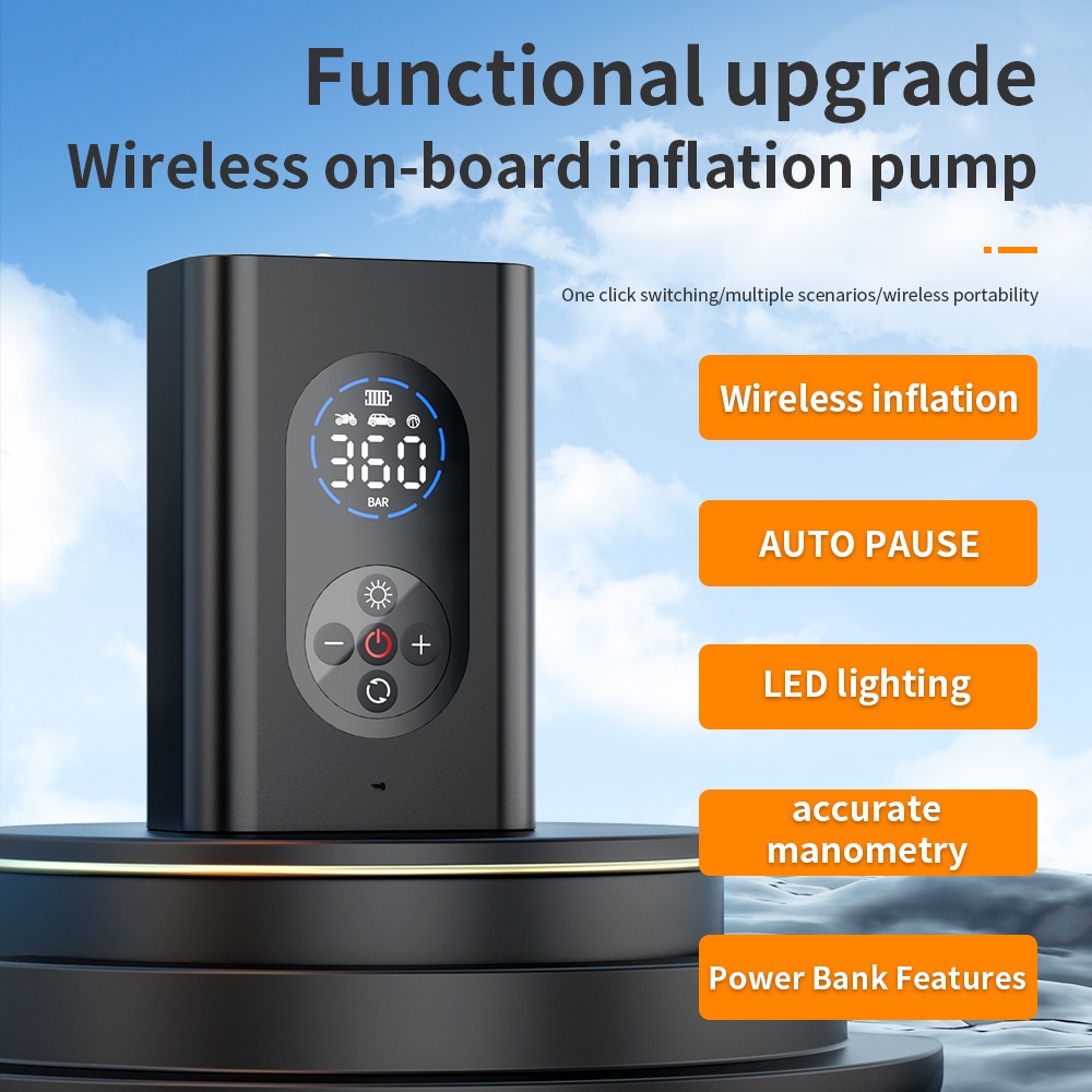 BOSCH Wireless Car Inflation Pump Portable Inflation Pump Tire ...