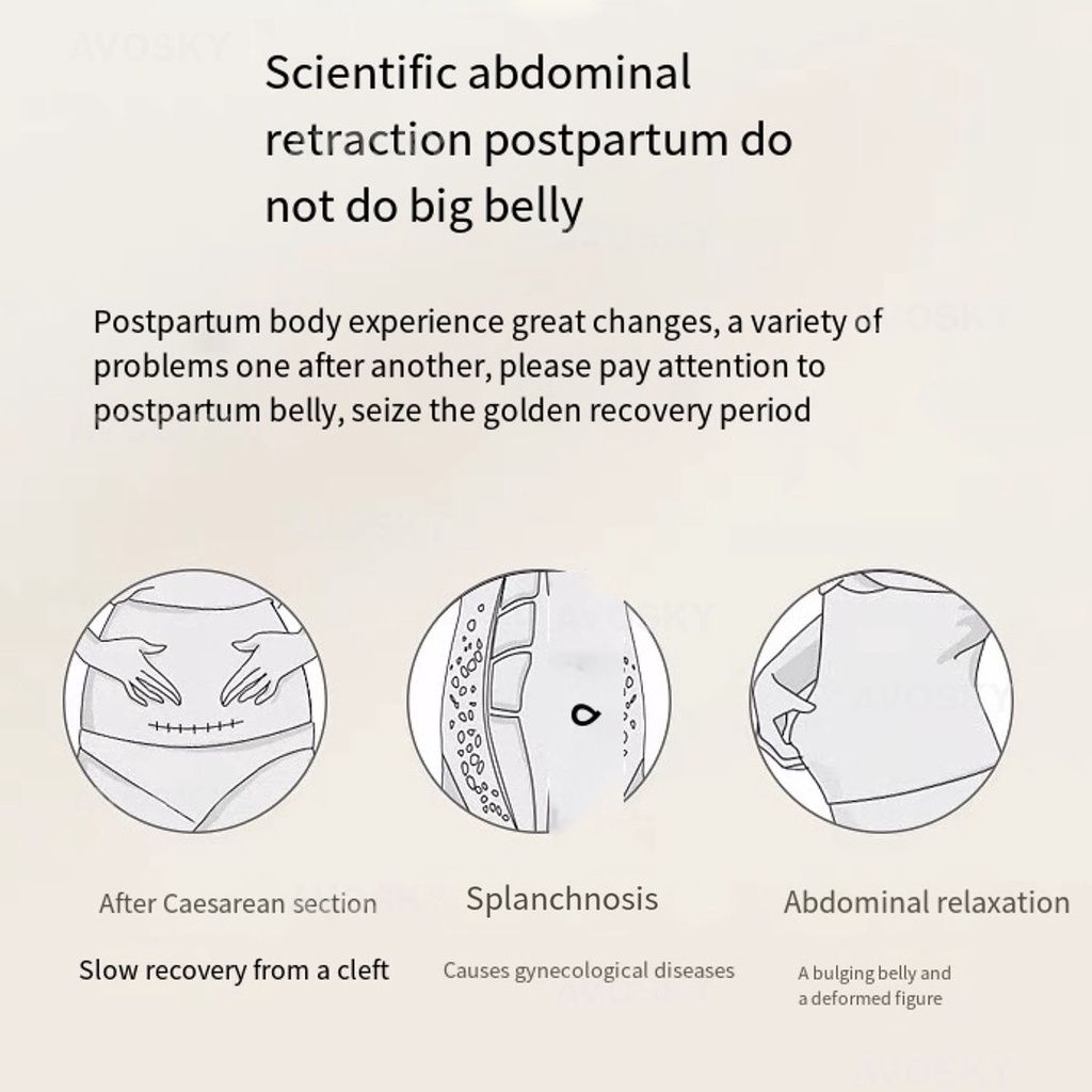 AVOSKY Mommy Tummy Belt Abdominal Binder Postpartum Belt Bengkung ...