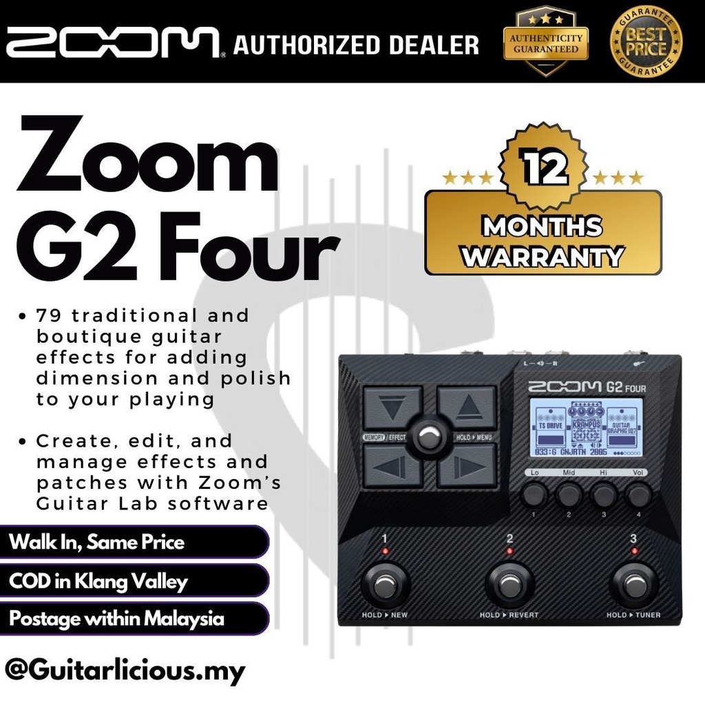 Zoom G2 Four Multi-effects Processor Pedal ( G2-Four / G2Four / G 2 ...