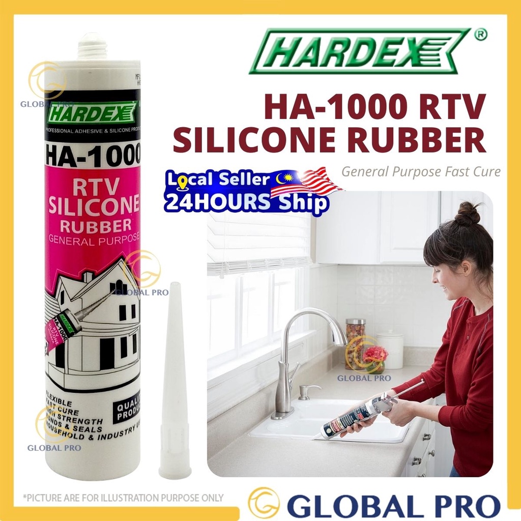 HARDEX HA-100 RTV Silicone Rubber General Purpose Fast Cure Window Door ...