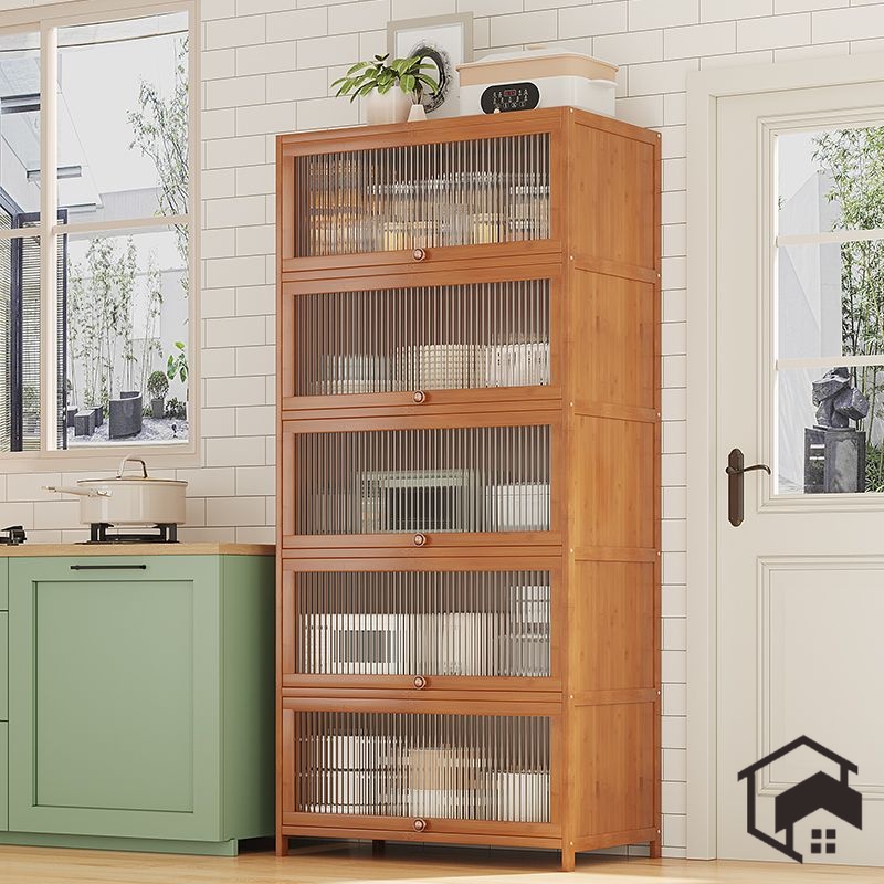 Kitchen Storage Rack Brown W42cm Multi-Layer Storage Cabinet Multi ...