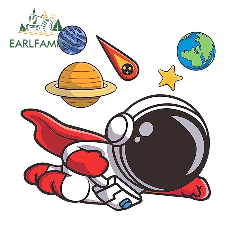 EARLFAMILY 13cm Spaceman Car Stickers Amusing Attractive Personality ...