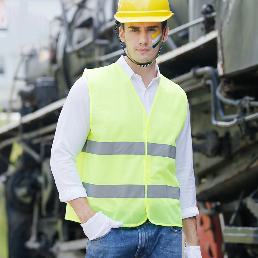 Construction Site Sanitation Reflective Vest Jacket Mesh Fabric Labor ...
