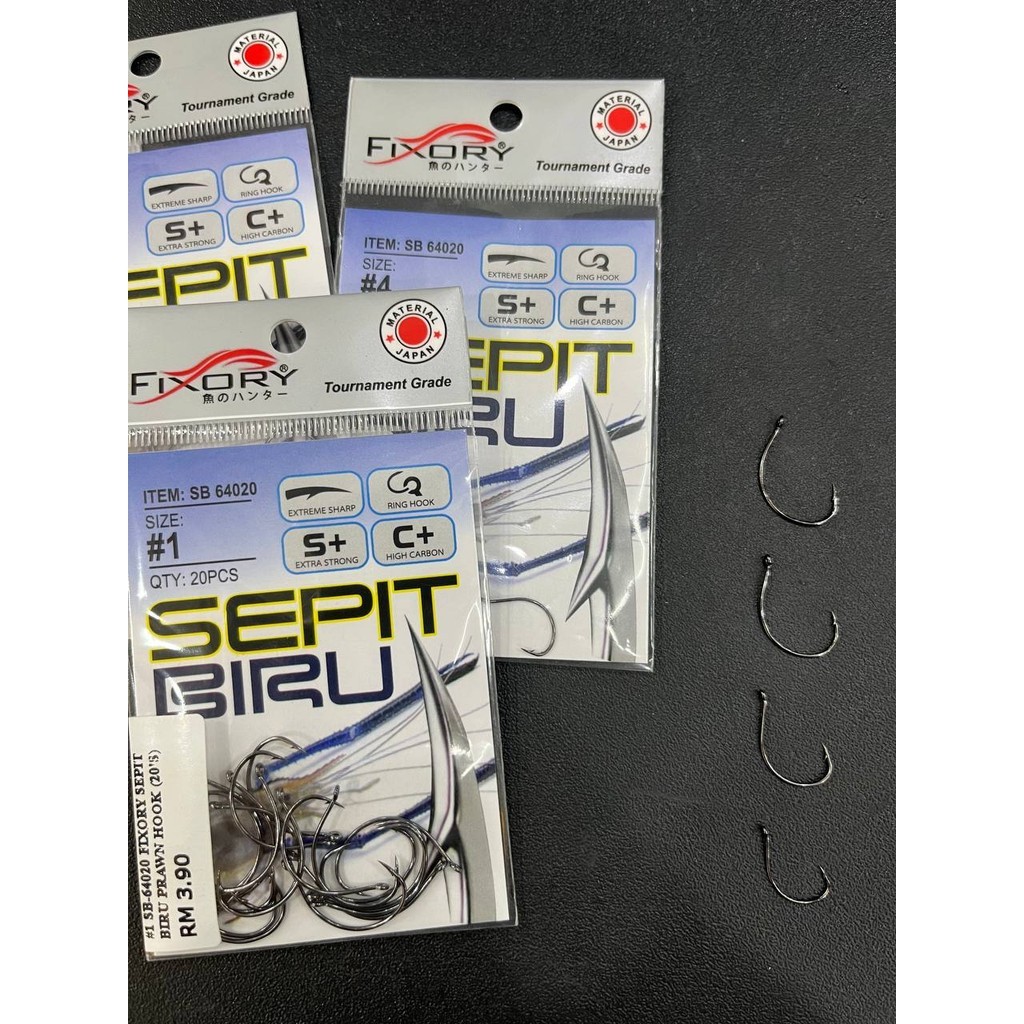 Fixory Mata Udang Sepit Biru Mata Kail Udang Galah Anti Patah Material ...
