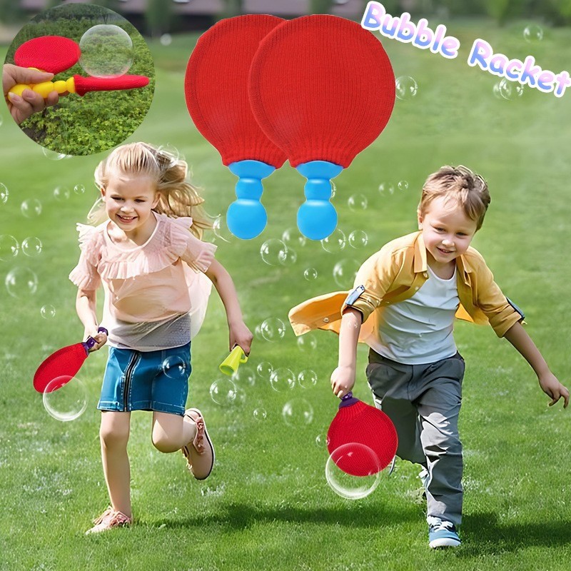 Bubble Racket Children Toy Racket Playable Blowing Bubble Playing 2 in ...