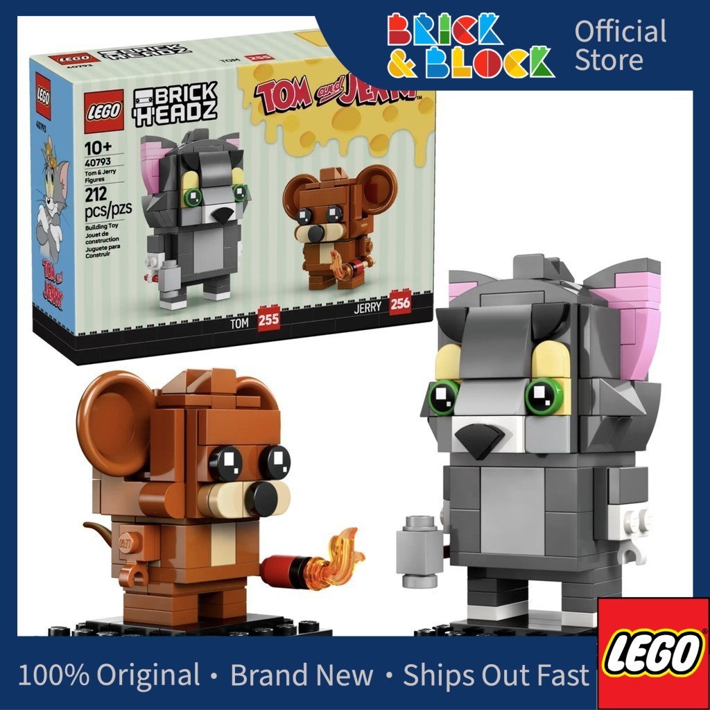 LEGO 40793 Tom & Jerry Figures | LEGO BrickHeadz | Figur Tom & Jerry ...