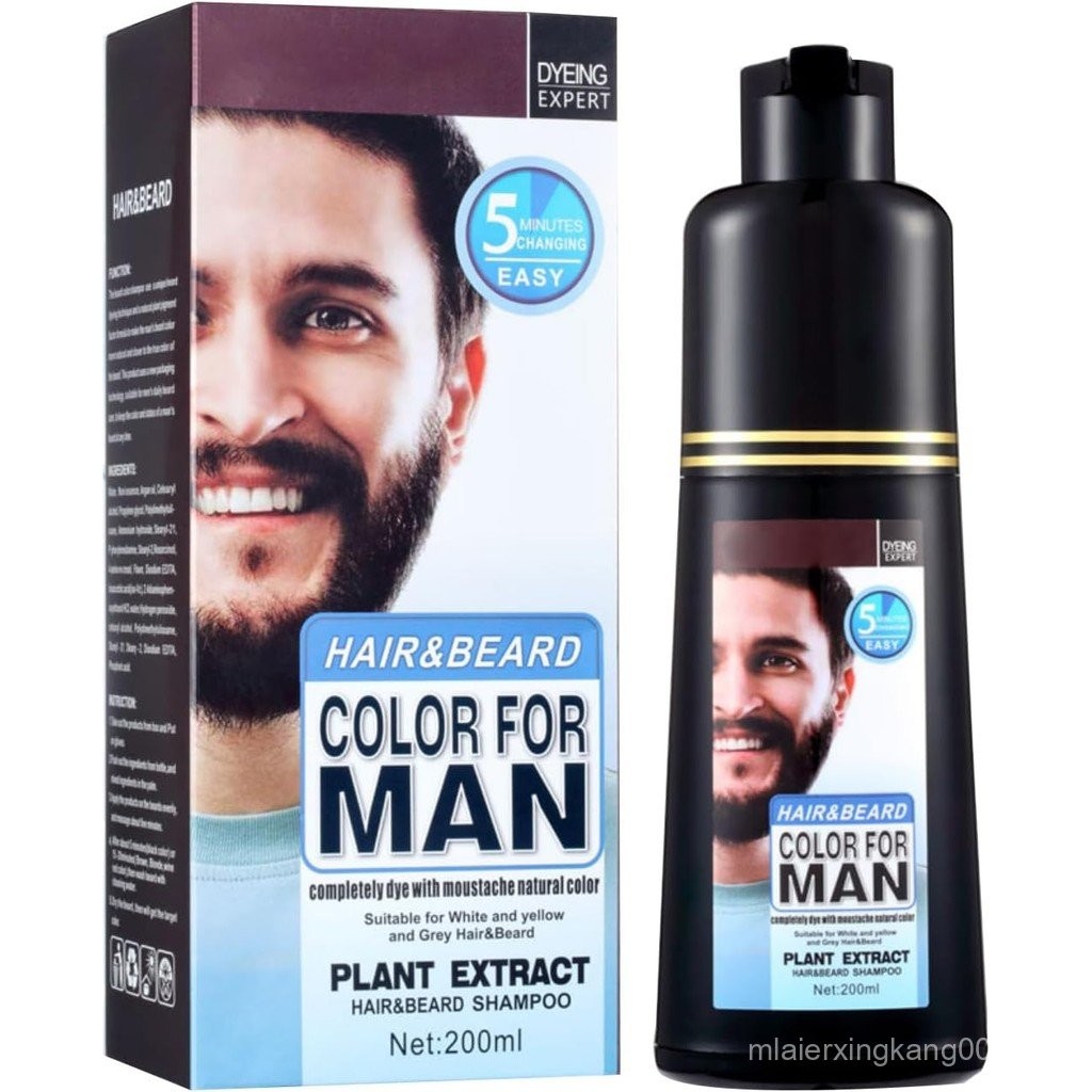 Supplement with Pure Supports AdvancedBlack Beard Dye Shampoo for Men ...