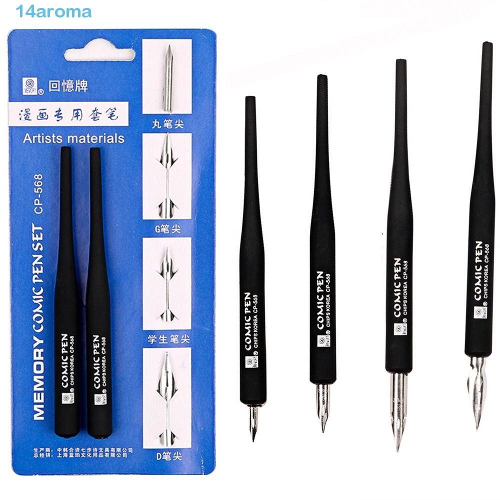 AROMA Manga Calligraphy Dip Pen+4 Nibs, Fountain Pens Lettering ...