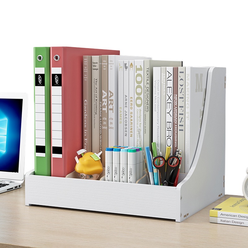 Student bedroom study tabletop file rack document storage rack marker ...