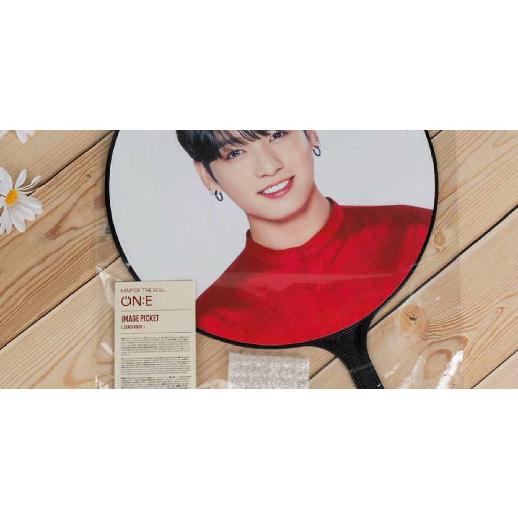 BTS Concert Image Picket Hand Fan V Taehyung Jungkook Jimin RM Jin Suga ...
