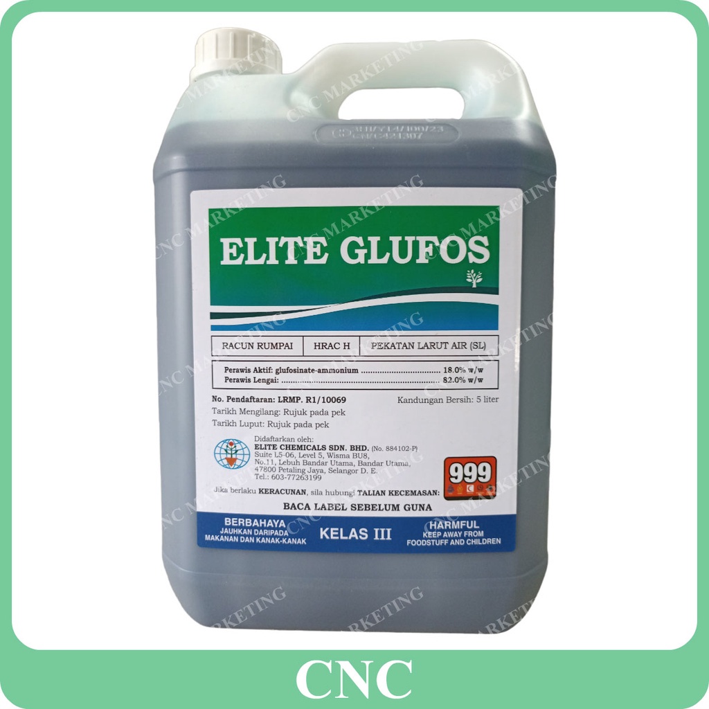 5L Elite Glufos Racun Rumput Rumpai Glufosinate Ammonium 18% Herbicide ...