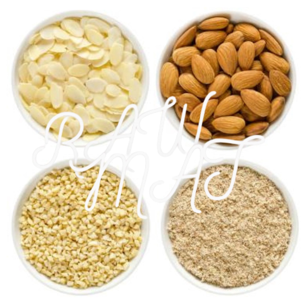 Almond Nibs Almond Dices Powder 杏仁粒 杏仁粉 杏仁片 USA Raw Organic Kacang ...