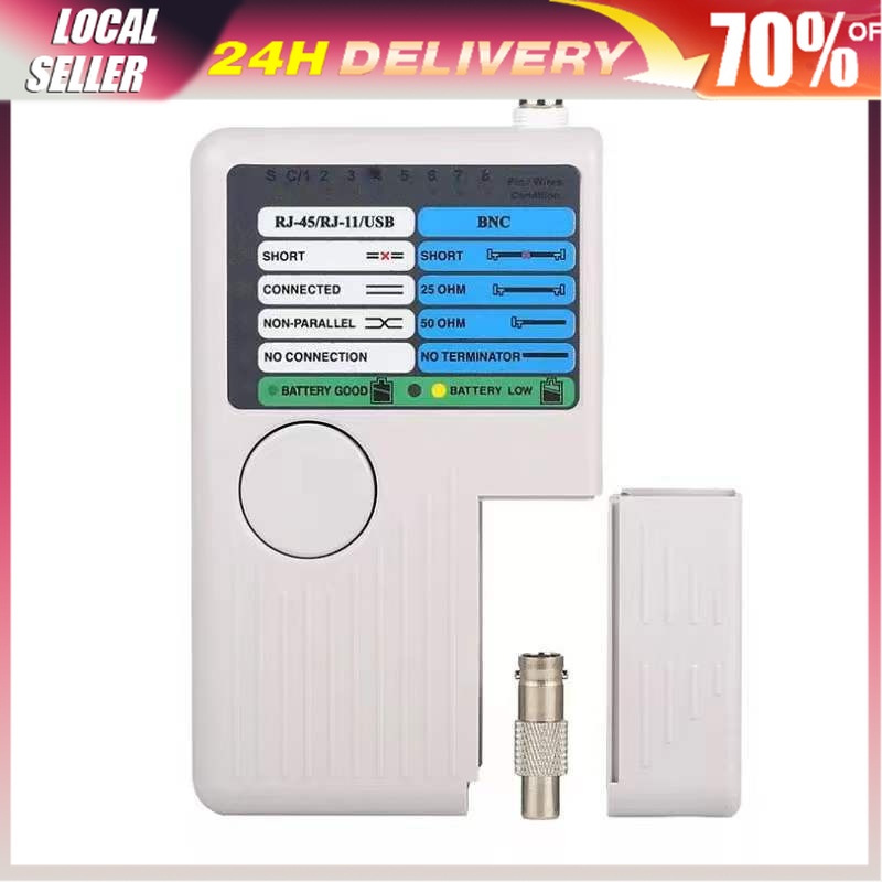 Cable Tester for UTP, STP, Coaxial BNC and Modular RJ45 RJ11 RJ12 ...