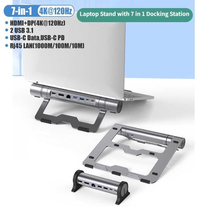 Type-C Laptop Stand Docking station 4K 120Hz HDMI 2.1 DP1.6 8K Display ...