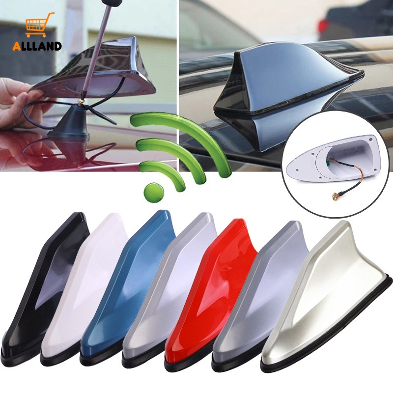 Car Sharks Fin Antenna Universal Radio FM Signal Design Antenna Toppers ...