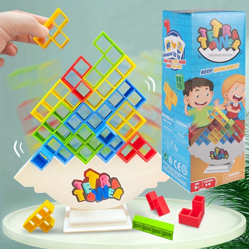 16/32pcs Colorful Tetris Tower Game Balance Stacking Block Early ...