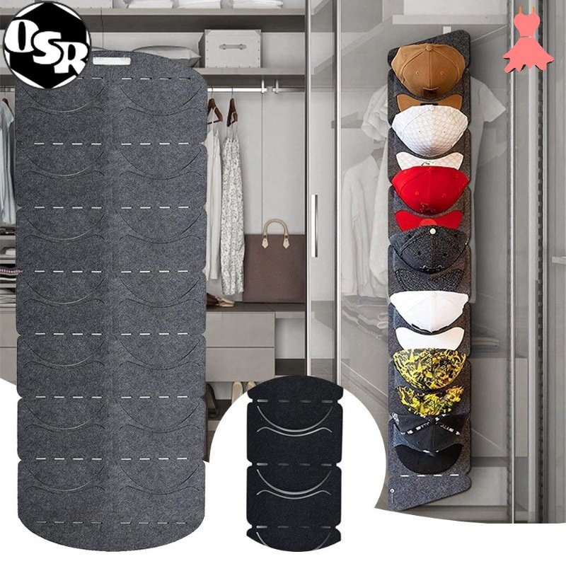 OSR Single Double Row Hanging Hat Organizers for Bedroom Closet Space ...