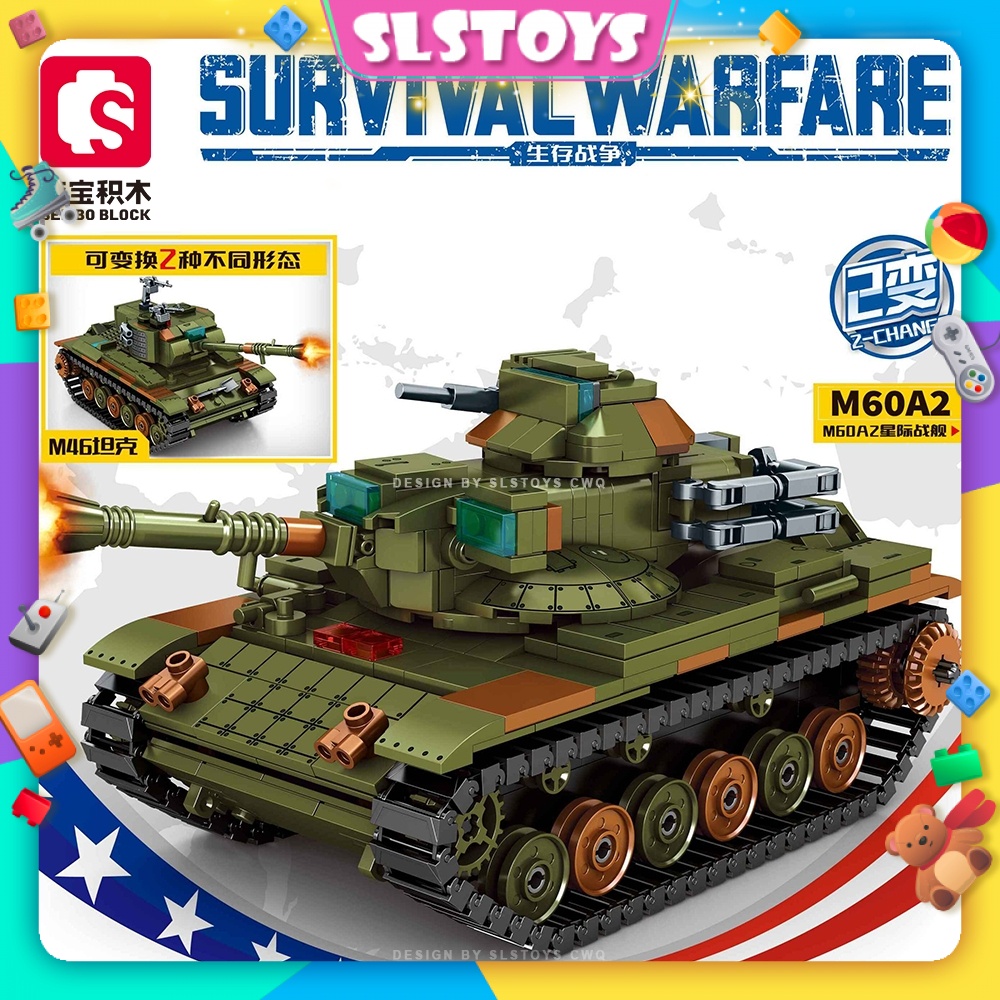 Sembo Block 207007 Survival Warfare Series Tank Military Army Soldier ...