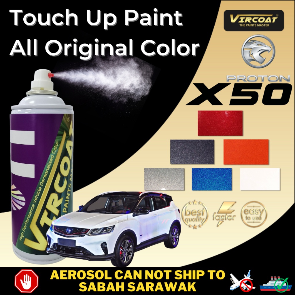 [Proton X50] Touch Up Paint VIRCOAT Aerosol Spray Ideal Original Color ...