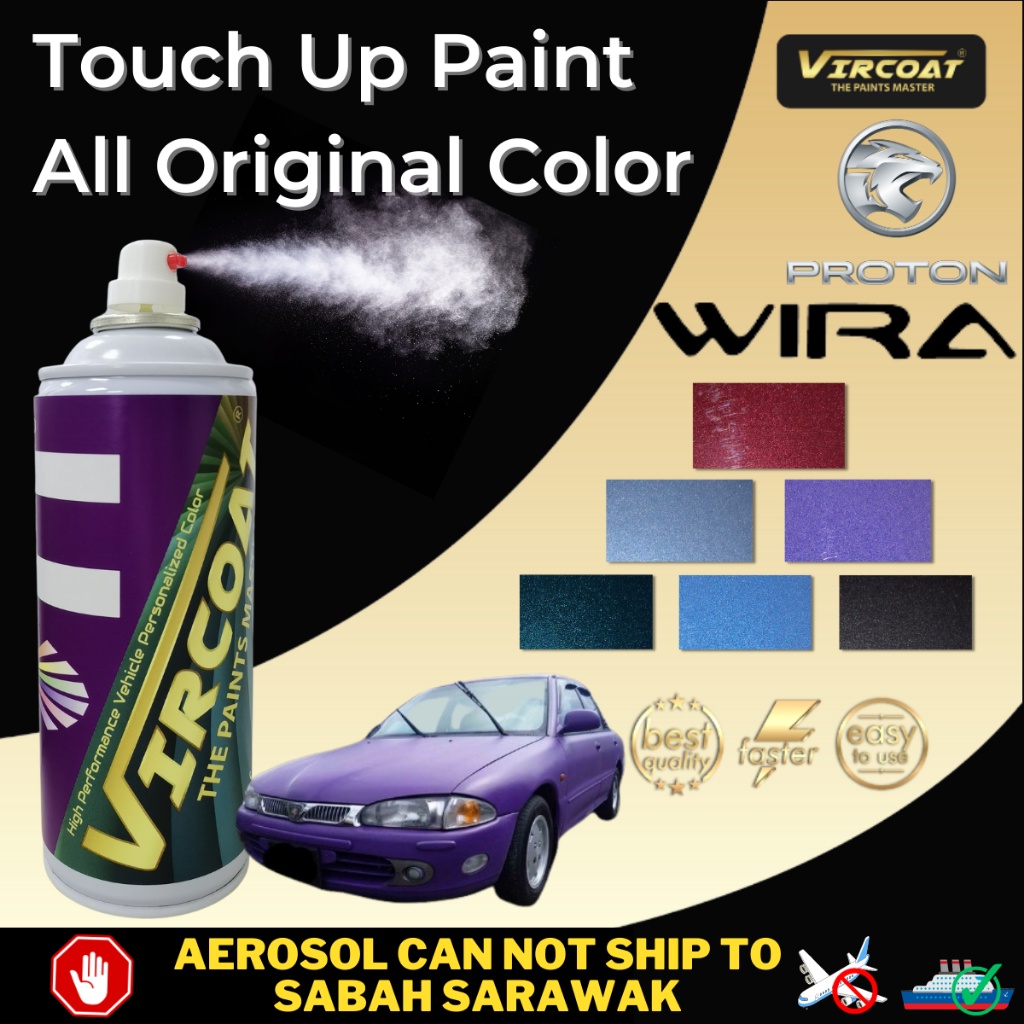 [Proton Wira] VIRCOAT Aerosol Spray Original Color Touch Up Paint Car ...