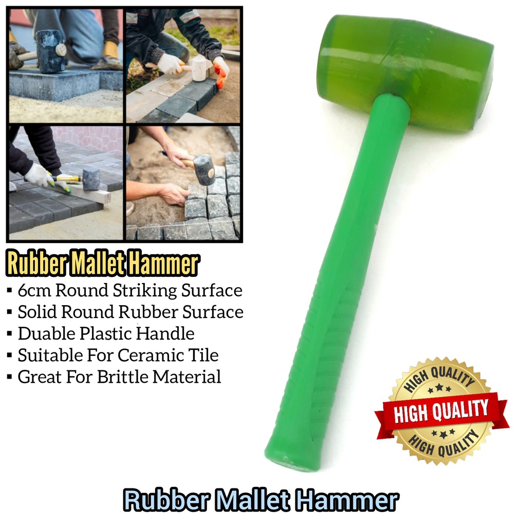 Elastic Rubber Mallet Hammer For Tiles Mosaic Wood Works Bend Sheet ...