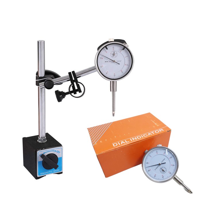 Mitutoyo 2046S Dial Indicator Package+Magnetic Base Test Stand Gauge ...