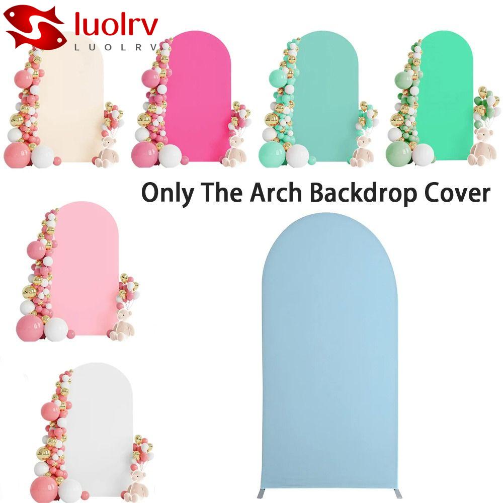 LUOLRV Arch Stand Covers, Polyester Round Wedding Arch Cover, Ceremony ...