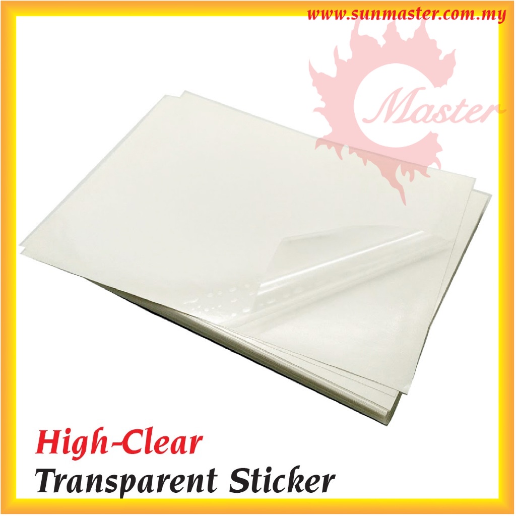 A4 Transparent Sticker | Clear PVC Sticker | OPP Transparent Sticker ...