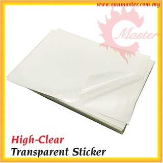 A4 Transparent Sticker | Clear PVC Sticker | OPP Transparent Sticker ...