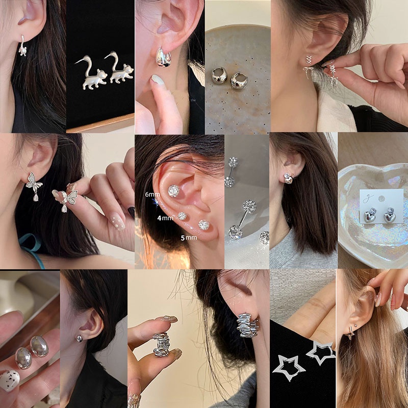 Vintange Dangle Hoop Korea Earrings Trendy Stud Earrings Earring Ear ...