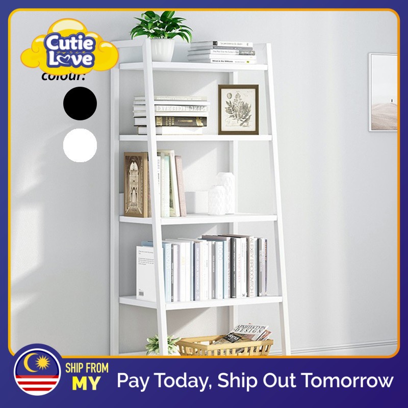 5 Layers Bookshelf Cabinet Wood Steel Bookcase Furniture Multipurpose ...