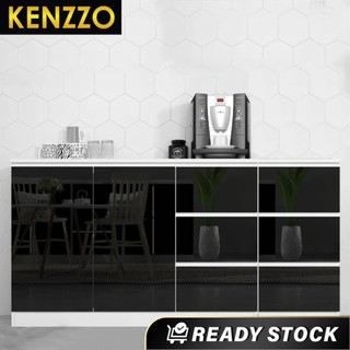 Almari Dapur Pintu Laminated ( Macam Cermin ) Big Size Kitchen Cabinet ...