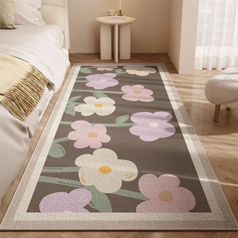 Bedroom Green Bedside Carpet Room Simple Bay Window Mat Main Bedside ...