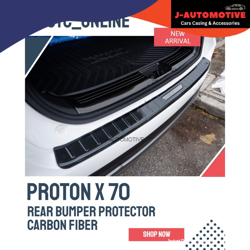 Proton X70 Rear Bumper Protector Carbon Fiber | Shopee Malaysia