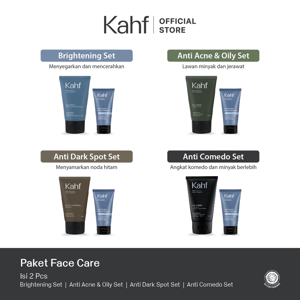 Kahf Paket Face Care Isi 2 Item | Shopee Malaysia