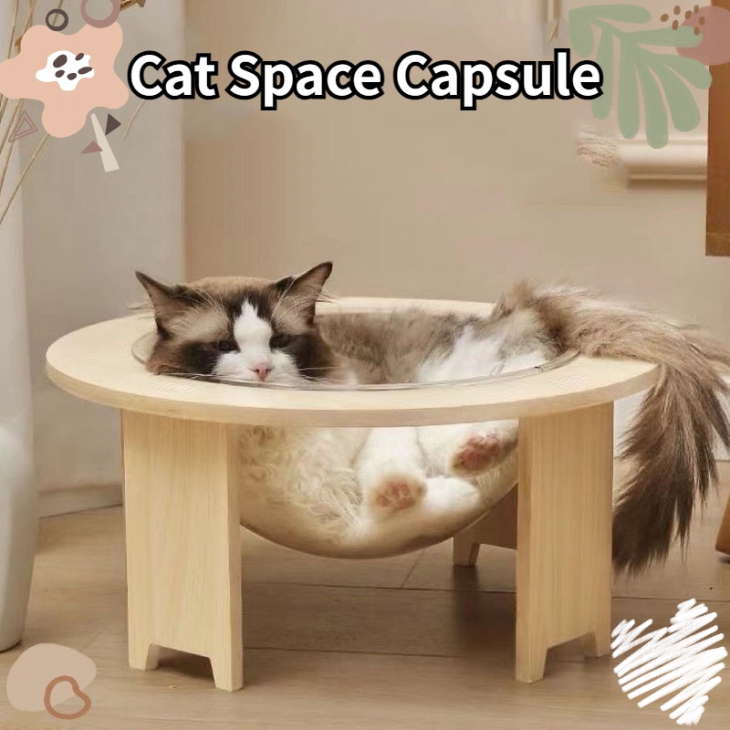 Cat Space Capsule Cat Capsule Sleeping Shelf Bed House Detachable ...