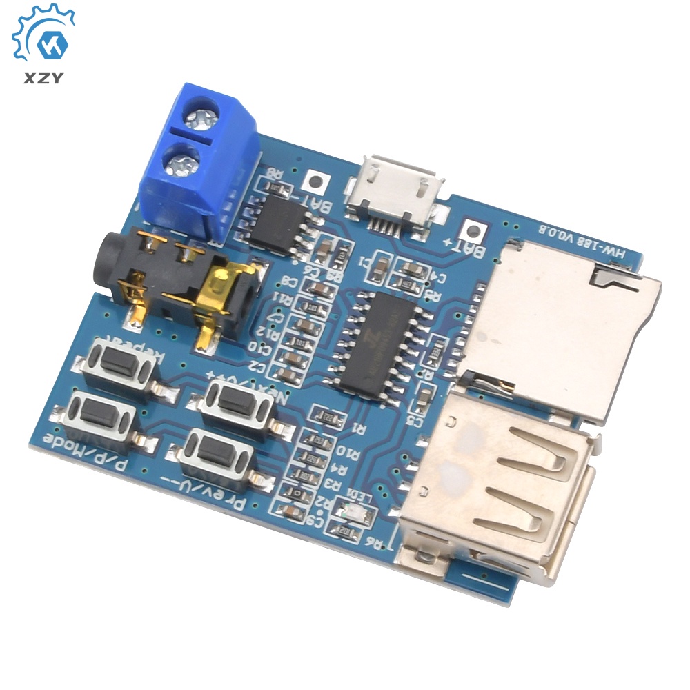 TF Card U Disk Play MP3 Decoder Player Module USB 5V Power Supply Audio ...