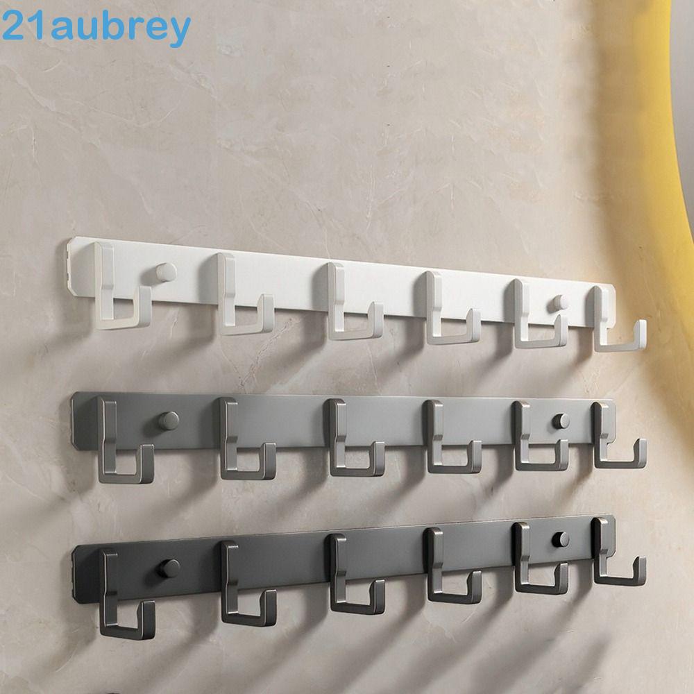 AUBREY1 Space Aluminum Row Hook, Wall Hanging Strong Adhesive Towels ...