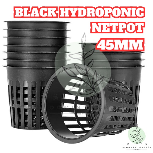 Hydroponic Netpot Black Mesh Net Cup Hydroponic Net Pot Aquaponic Net ...
