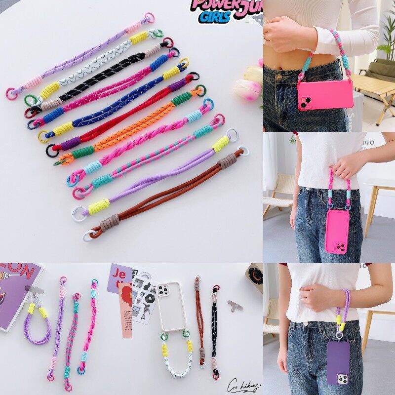 Lonee DIY Candy Color Strap Creative Colorful Hand Wrist Mobile Phone ...