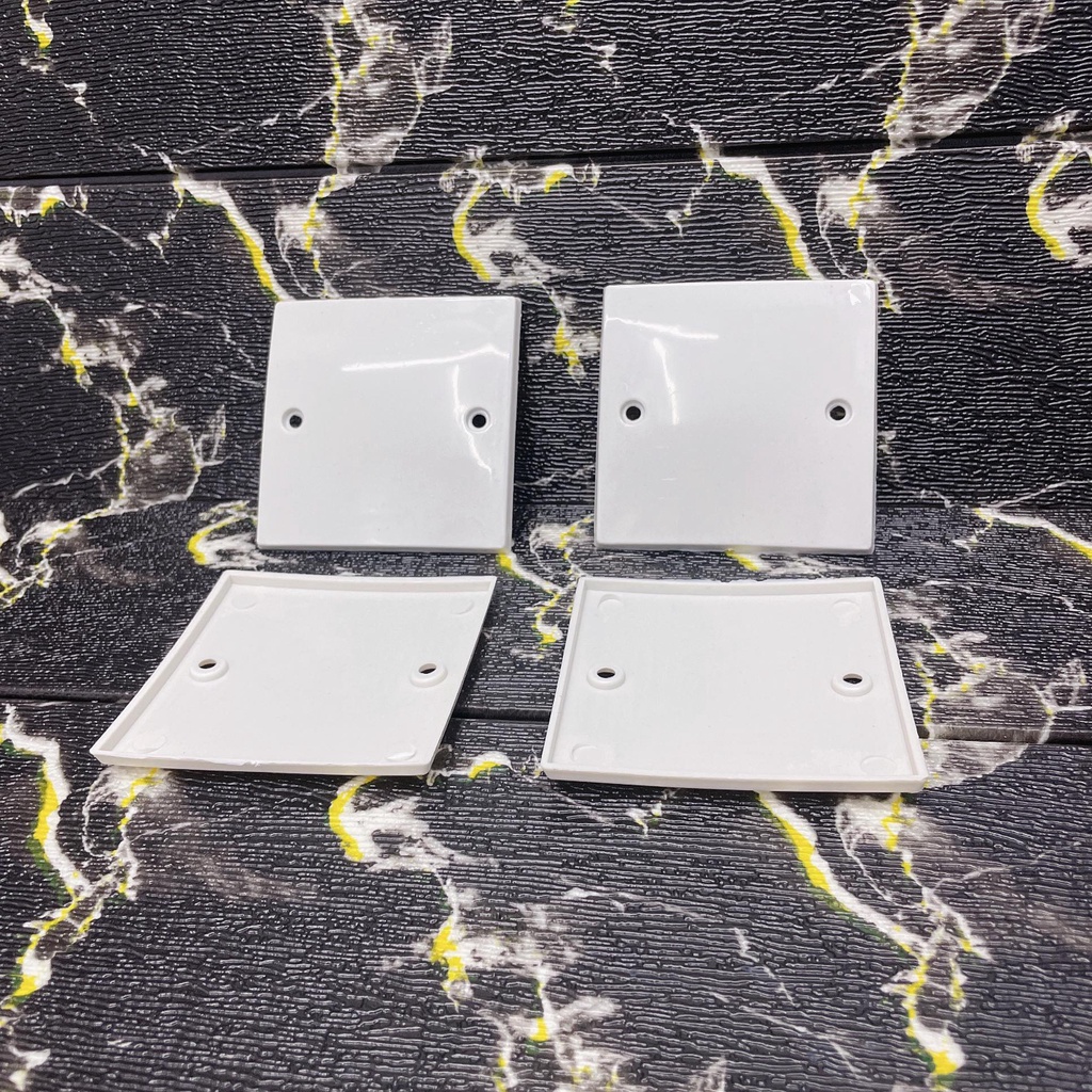 4pcs cover closing box 3x3 penutup lubang plug socket base box white ...
